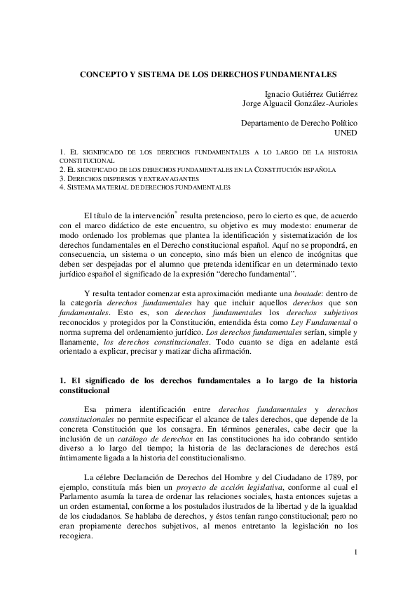 (PDF) CONCEPTO Y SISTEMA DE LOS DERECHOS FUNDAMENTALES