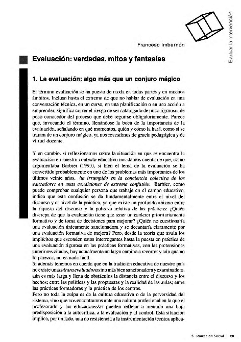 Pdf Evaluación Verdades Mitos Y Fantasías