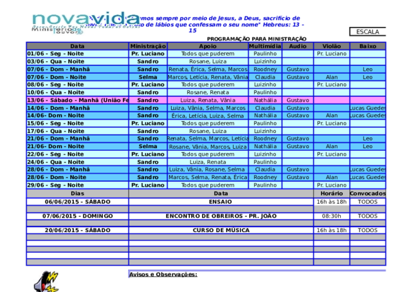 (XLS) Escala de Junho | Allan Patrik de Sá - Academia.edu