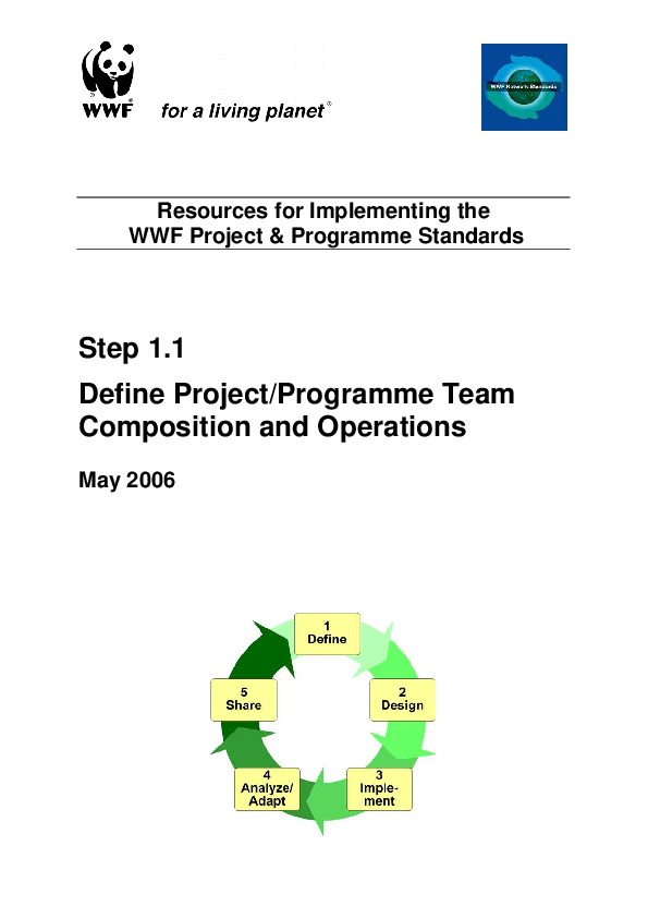 (PDF) Resources for Implementing the WWF Project & Programme Standards Step 1.1 Define Project ...