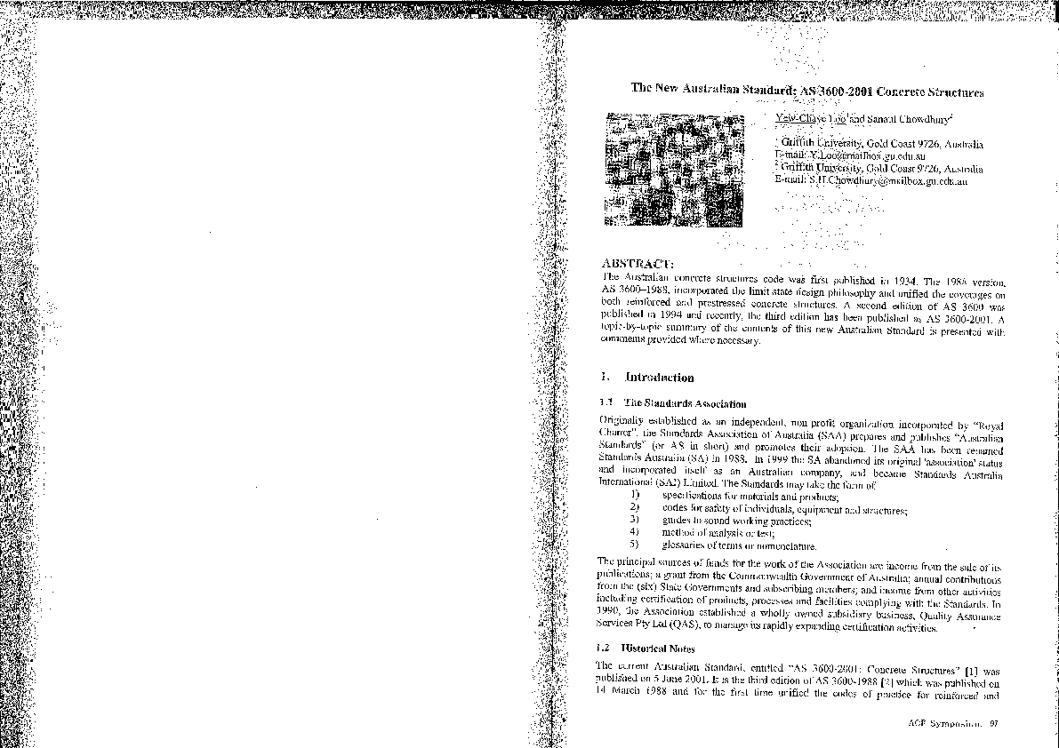 (PDF) The New Australian Standard: AS 3600-2001 Concrete Structures