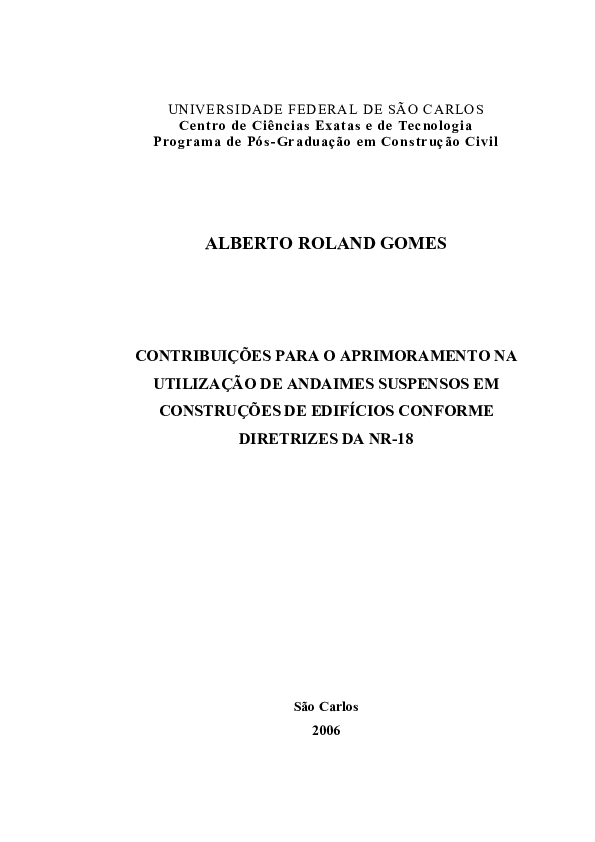 (PDF) Contribuições para o aprimoramento na utilização de andaimes ...