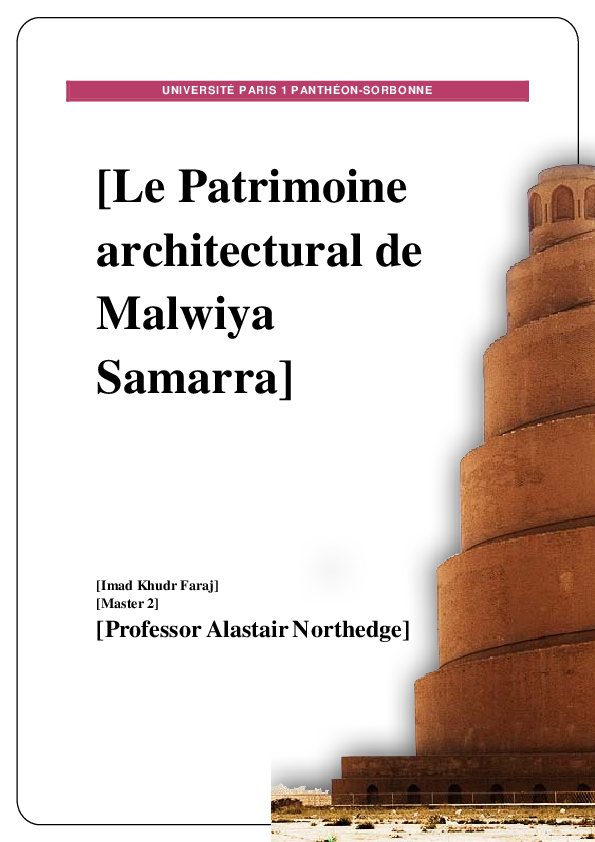 (PDF) [Le Patrimoine architectural de Malwiya Samarra]