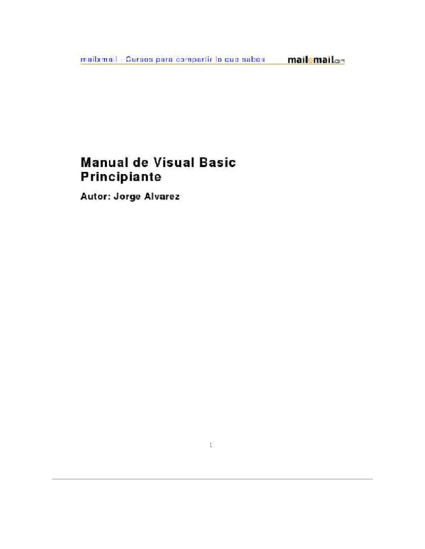(PDF) Manual de Visual Basic Principiante