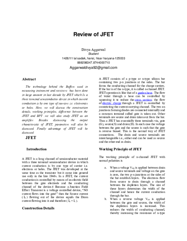 (DOC) Paper JFET