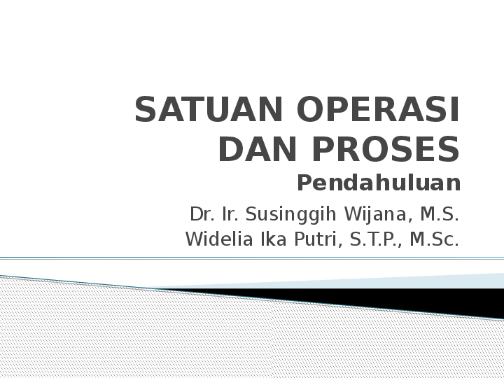 (PPT) satuan operasi dan proses