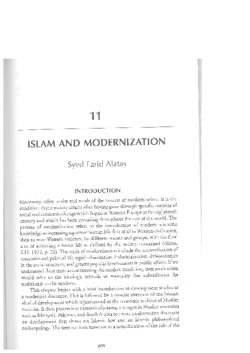 (PDF) ISLAM AND MODERNIZATION