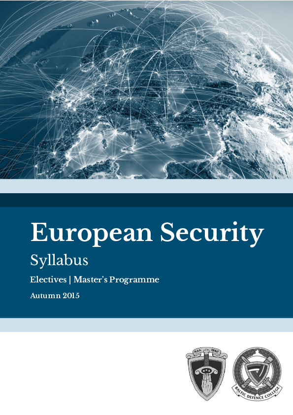 (PDF) European Security, Syllabus 2015