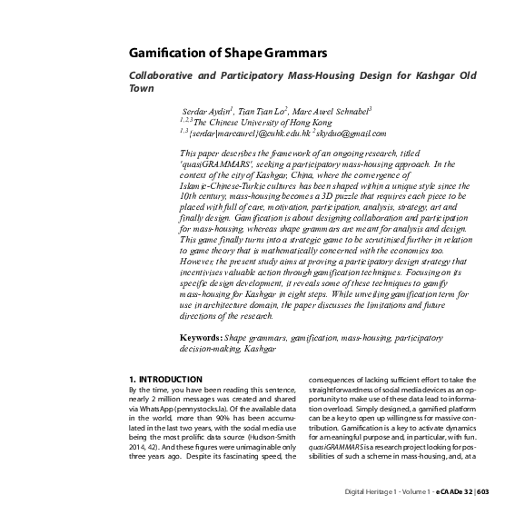 (PDF) Gamification of Shape Grammars