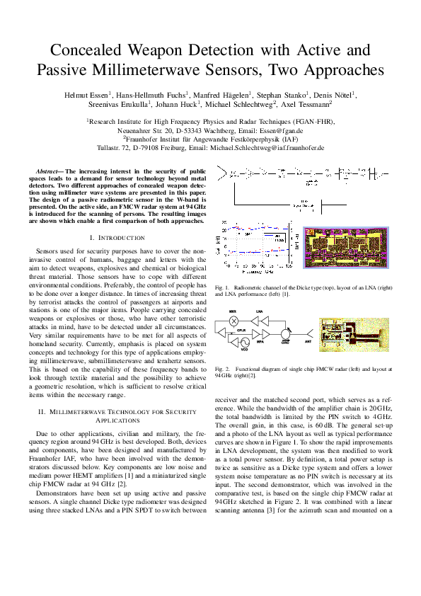Concealed Weapon Detection with Active and Passive Millimeterwave ...