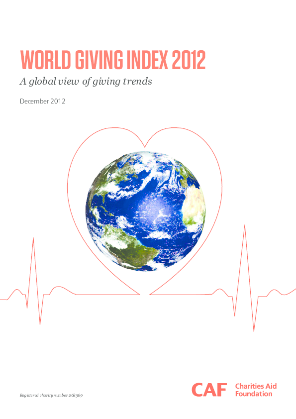 (PDF) World Giving Index 2012 - A global view of giving trends