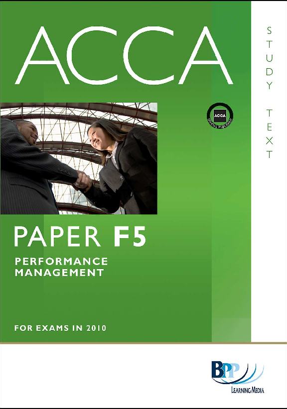 (PDF) ACCA F5 - Performance Management Study Text
