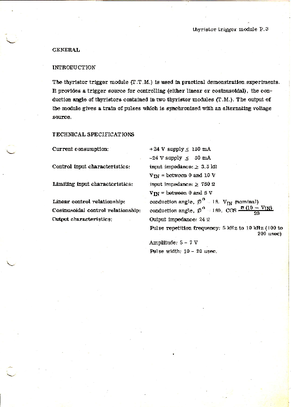 (PDF) thyristor trigger module P.3 GENERAL