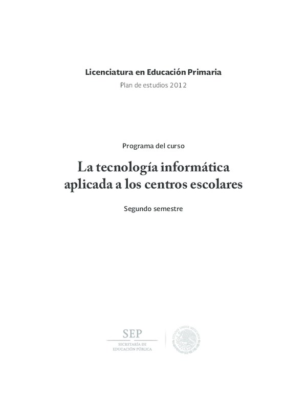 (PDF) La tecnología informática aplicada a los centros escolares (PDF) La tecnología informática aplicada a los centros escolares