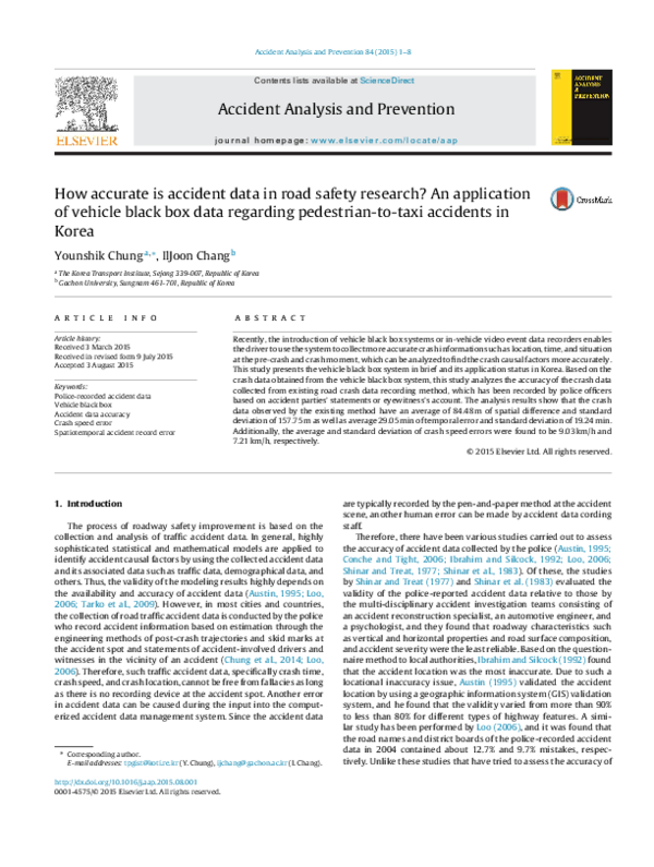 (PDF) How accurate is accident data in road safety research? An ...
