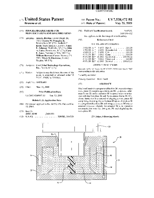 (PDF) Programmable shims for manufacturing and assembly lines