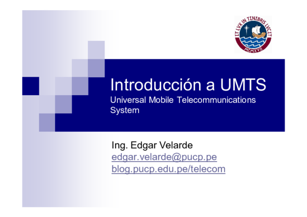 (PDF) Introduccion a UMTS