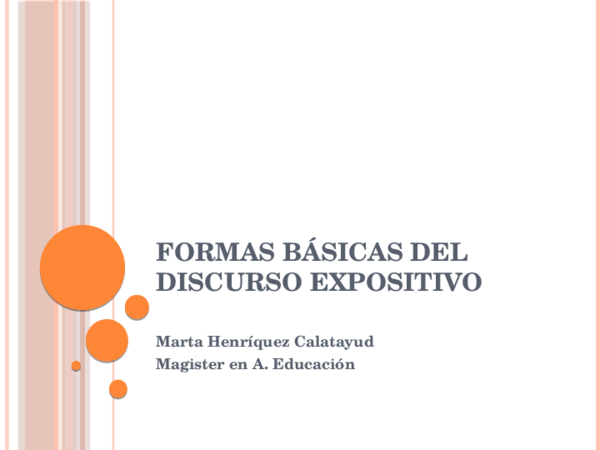 (PPT) FORMAS BASICAS DEL DISCURSO EXPOSITIVO
