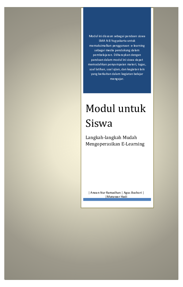 (PDF) Modul E-Learning