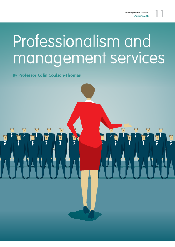 (PDF) Professionalism and management services
