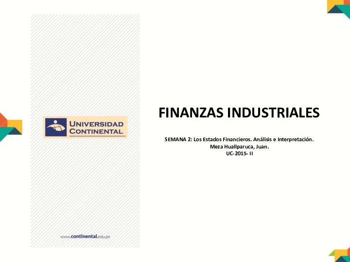 (PDF) FINANZAS INDUSTRIALES SEMANA 2