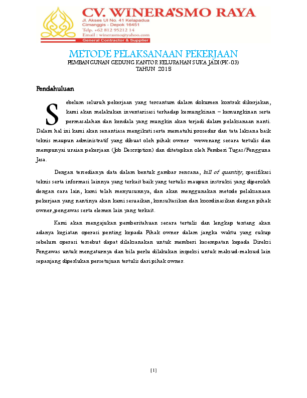 (PDF) METODE PELAKSANAAN PEKERJAAN