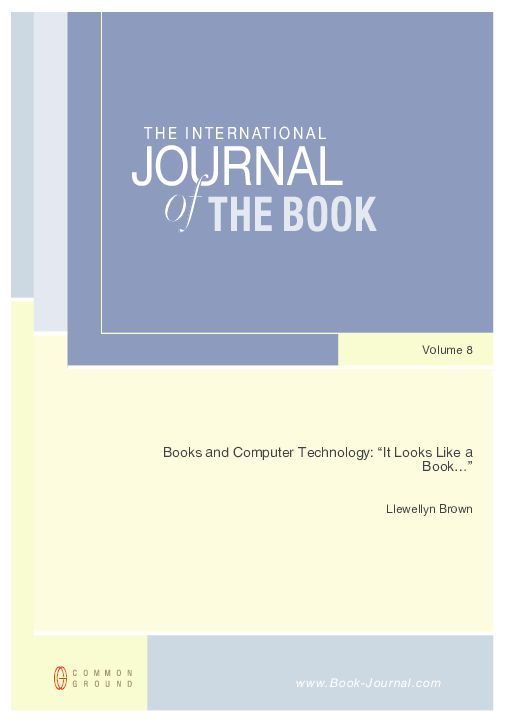 (PDF) "Books and Computer Technology: 'It Looks Like a Book…'”