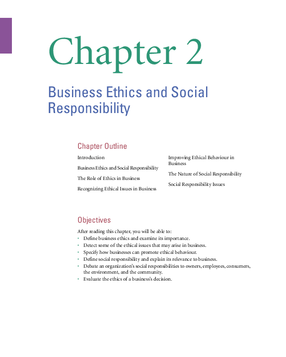 (PDF) Business Ethics and Social Responsibility