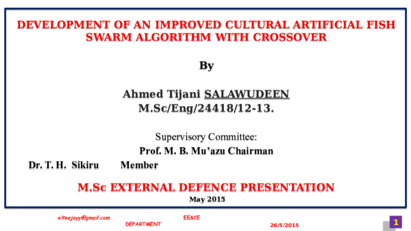 (PPT) Artificial Fish Swarm Algorithm
