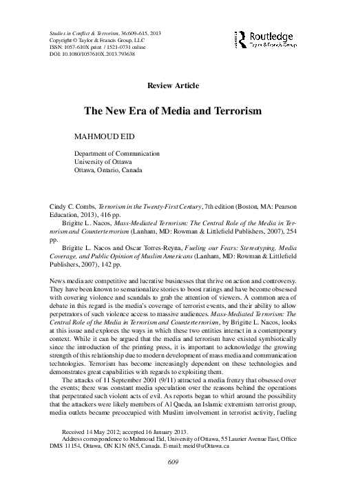 (PDF) The New Era of Media and Terrorism