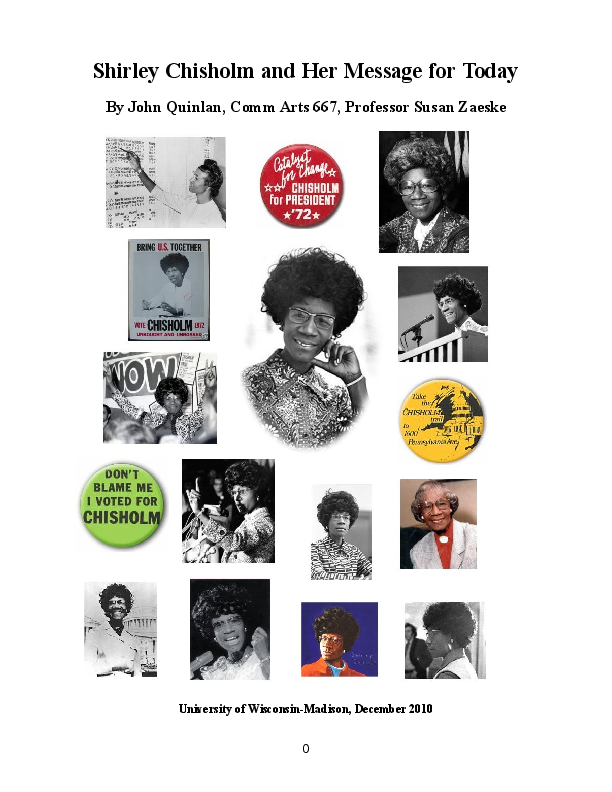 (DOC) Shirley Chisholm and Her Message for Today