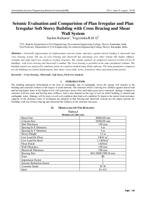 Seismic Evaluation and Comparision of Plan Irregular and Plan Irregular ...