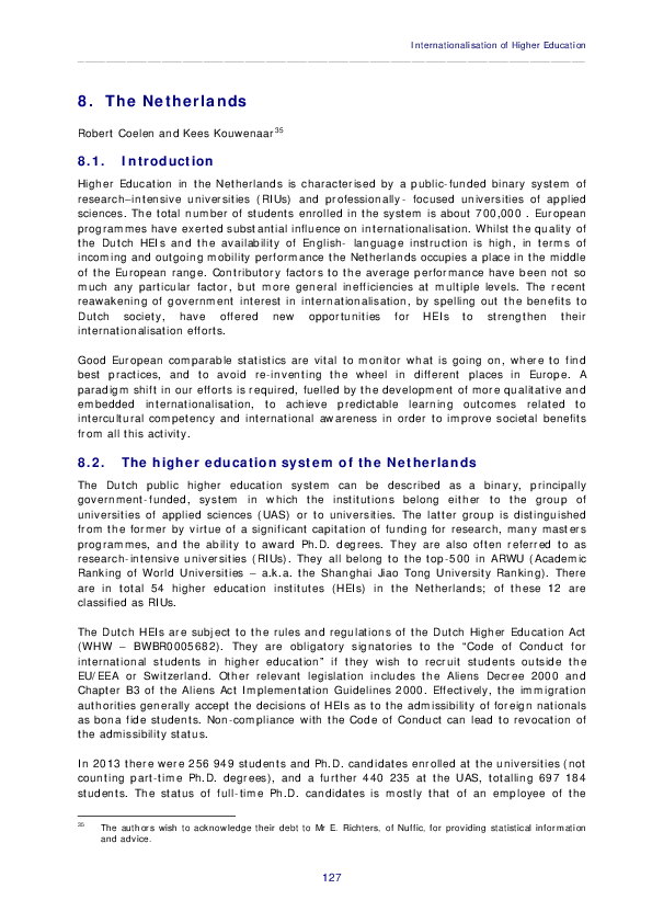 (PDF) Country Report on Internationalisation of Higher Education in the ...