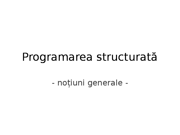(PPT) 5 Programare structurata - scheme logice, notiuni generale