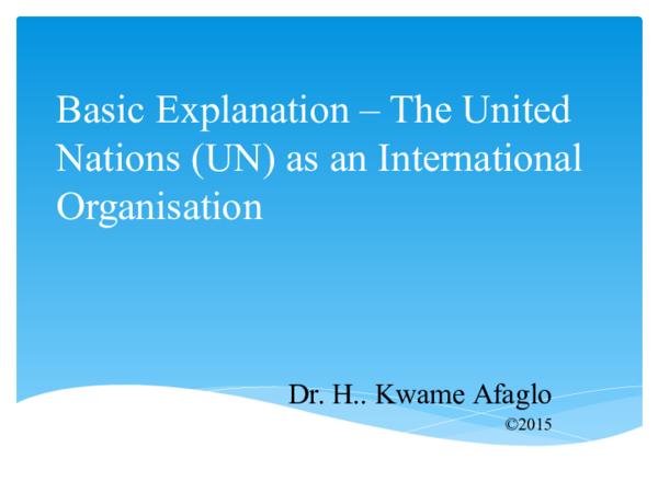 (PPT) United Nations - Basic Explanation