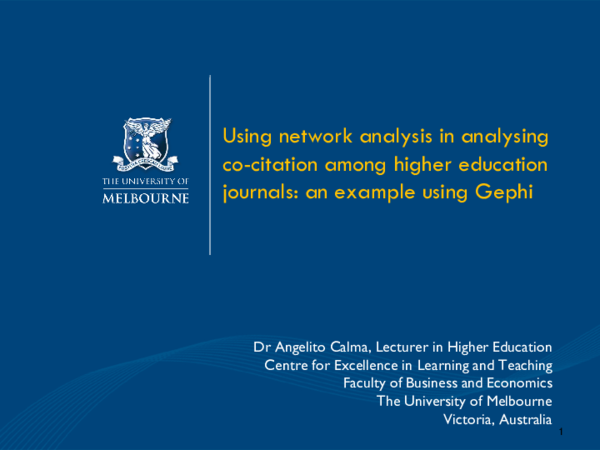 (PDF) Using network analysis in analysing co-citation among higher education journals: an ...
