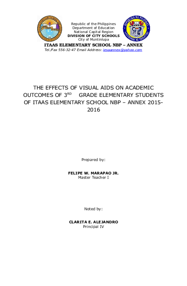 (DOC) Effects of visual aids on academic outputs of 3rd grades pupils