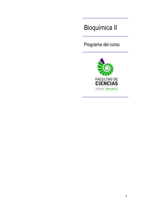 (PDF) Bioquímica II