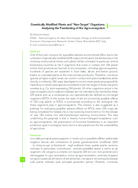 (PDF) Genetically Modified Plants and “Non-Target” Organisms: