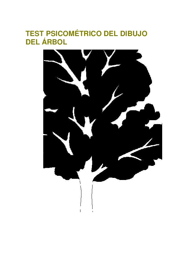 (PDF) TEST PSICOMÉTRICO DEL DIBUJO DEL ÁRBOL TEST PSICOMÉTRICO DEL ...