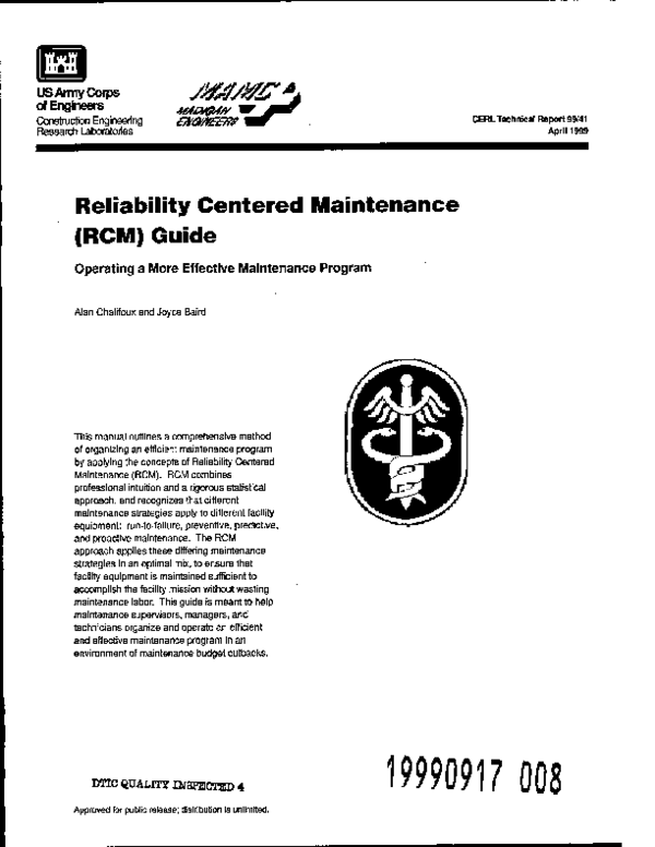 (PDF) BULLET ' MtW A Reliability Centered Maintenance (RCM) Guide ...