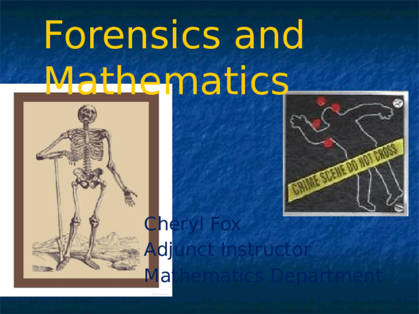 (PPT) Forensics & Mathematics Talk