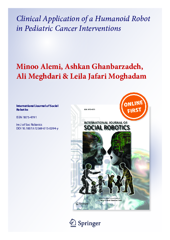 (PDF) Clinical Application of a Humanoid Robot in Pediatric Cancer ...