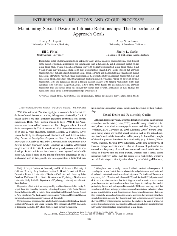 (PDF) INTERPERSONAL RELATIONS AND GROUP PROCESSES Maintaining Sexual ...
