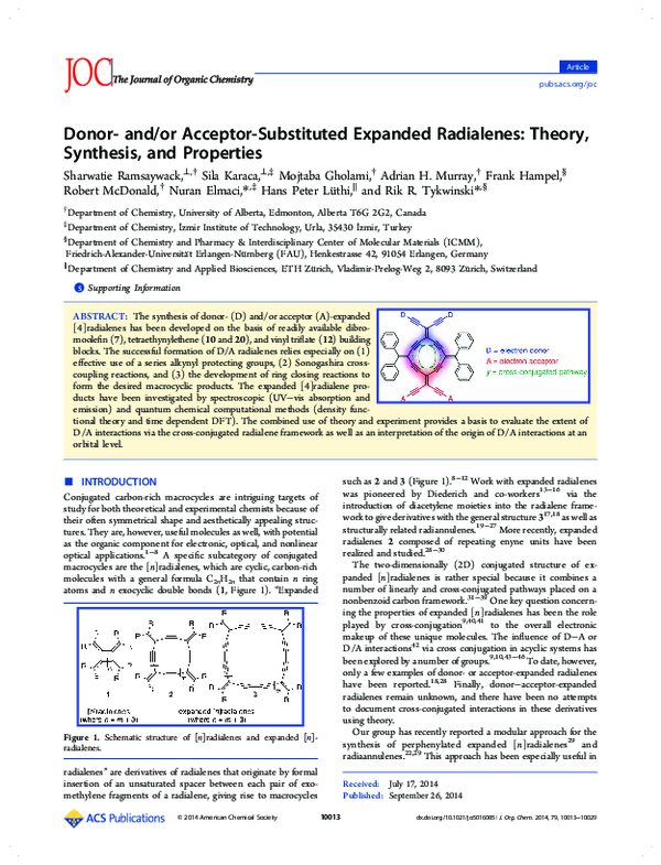 Donor- and/or Acceptor-Substituted Expanded Radialenes: Theory ...