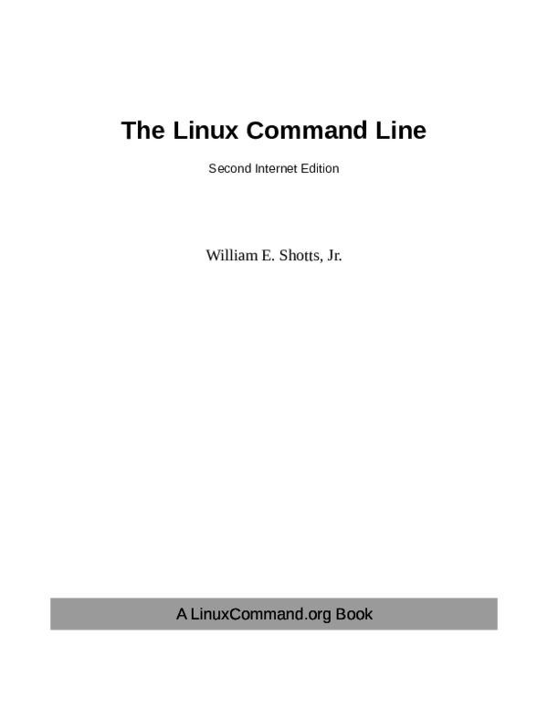 (PDF) The Linux Command Line