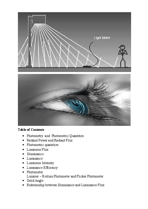 (DOC) DIFFERENCE BETWEEN PHOTOMETRY AND RADIOMETRY SEMINAR TOPIC FOR ...