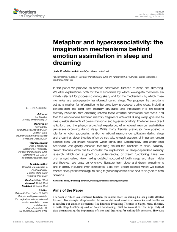(PDF) Metaphor and hyperassociativity: the imagination mechanisms ...