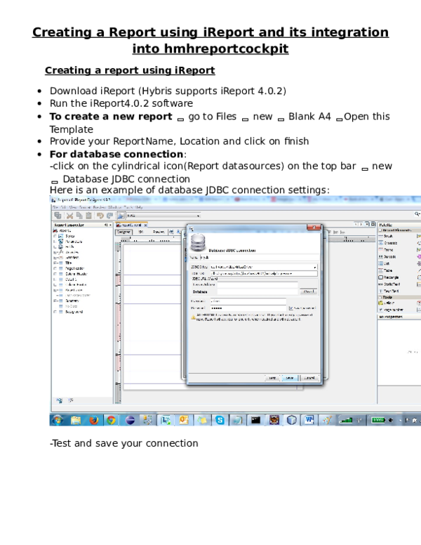 Doc Creating A Report Using Ireport And Its Integration Into Hmhreportcockpit Creating A