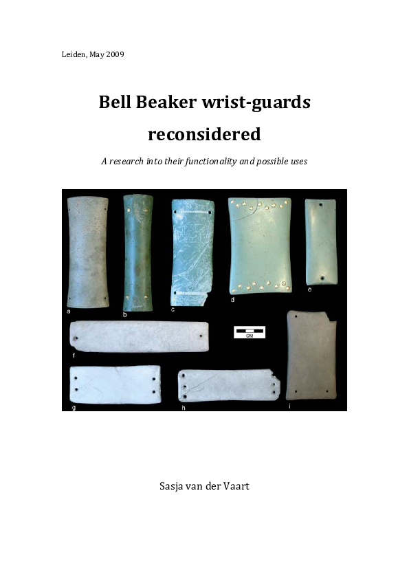 (PDF) Bell Beaker wrist-guards reconsidered. A research into their ...